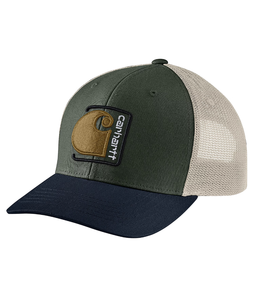 Carhartt "C" Patch Mesh-back Cap - Forestry Green — Dave's New York