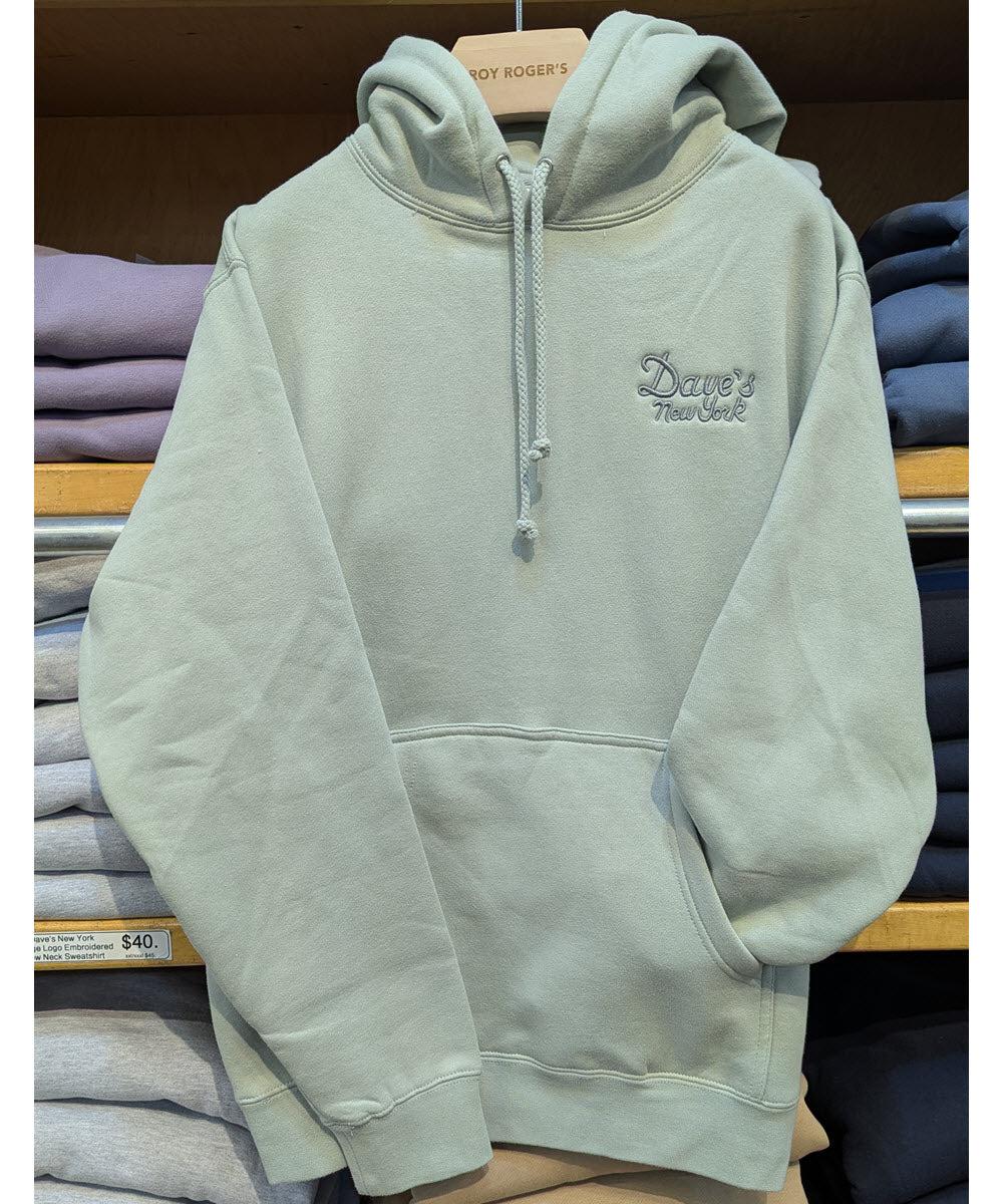 Dave's New York Vintage Logo Hooded Sweatshirt - Sage