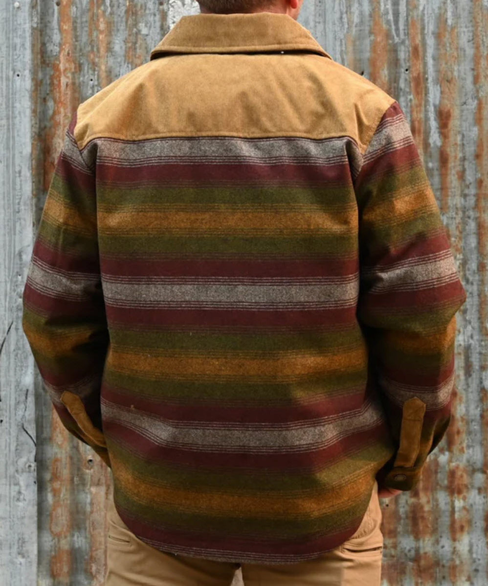 Pendleton Men's Timberline Shirt Jacket - Olive Bronze Ombre Stripe ...